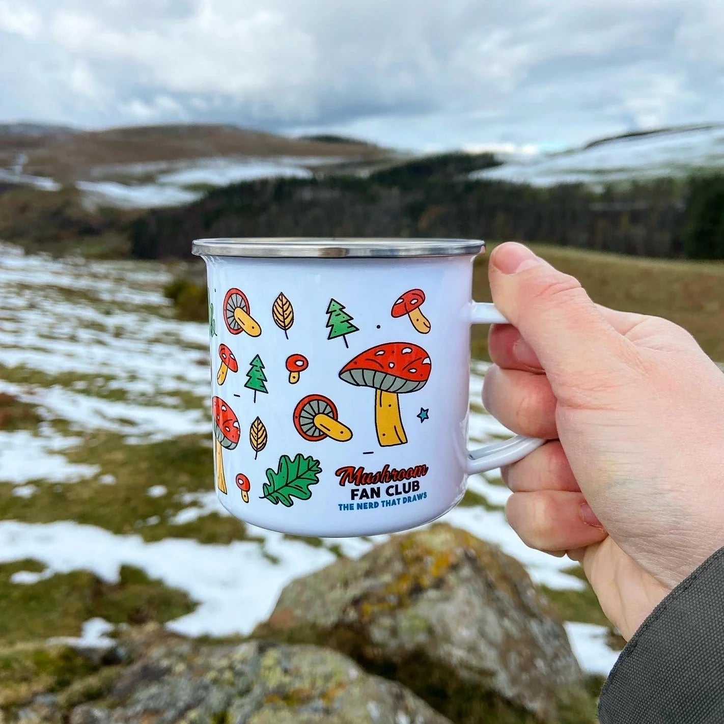 Nerd That Draws - Mushroom Fan Club Enamel Mug – Boulder Rooms